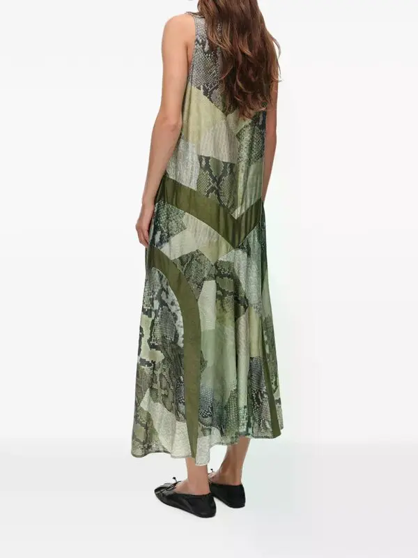 Bimba Y Lola Snake Patchwork A-line Dress
