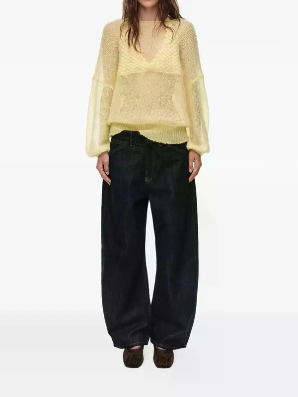 Bimba Y Lola Barrel Indigo Denim 5-pocket Trousers - Blue