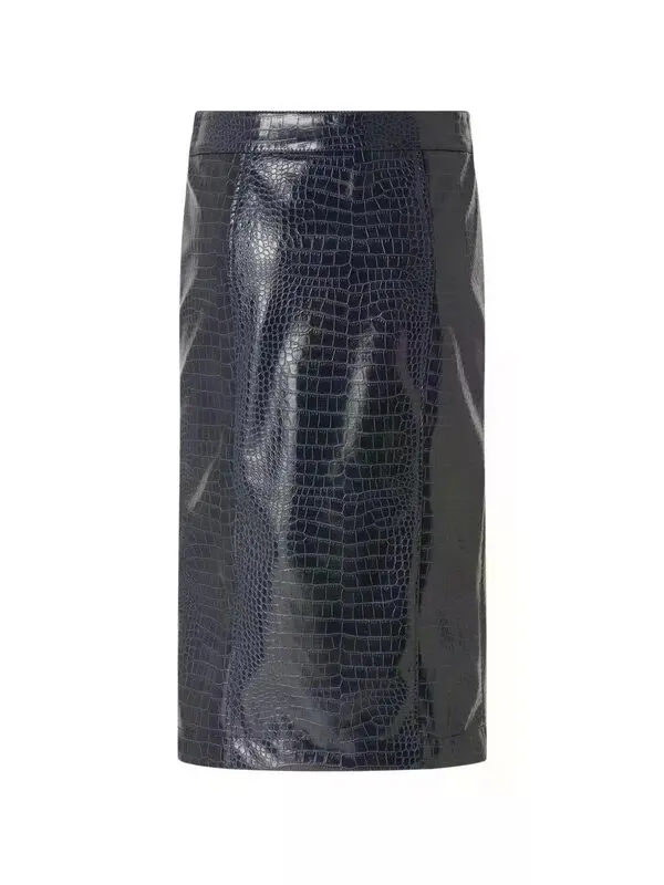 Pinko Croc-effect Zip-fastening Midi Skirt