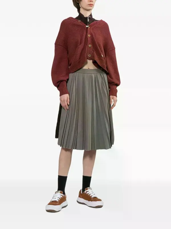 Mihara Yasuhiro Distressed Cable-knit Cardigan