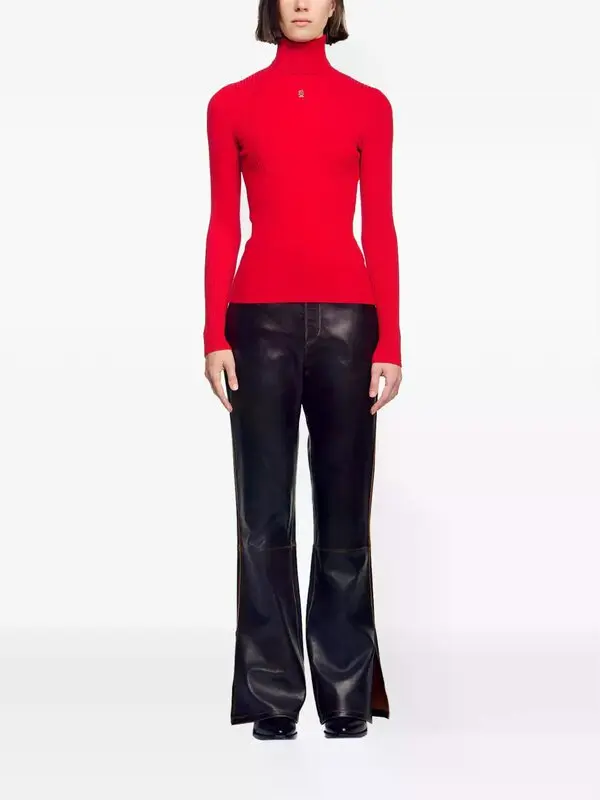 Sandro Logo-plaque Sweater - Red