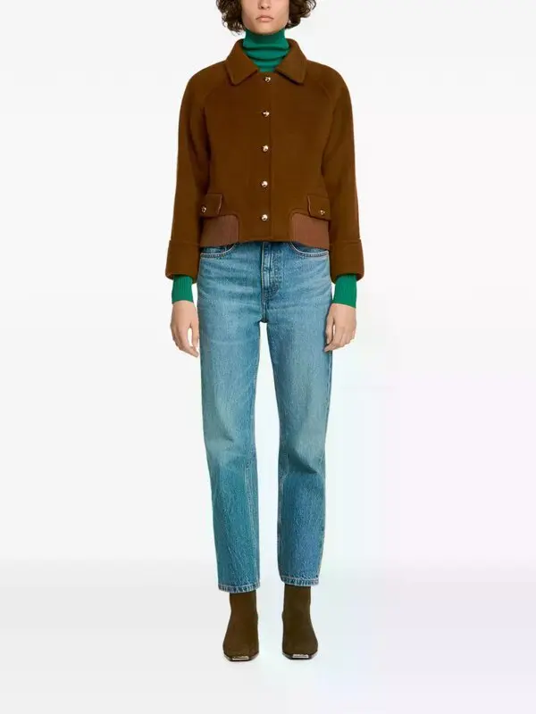 Sandro Button-up Wool-blend Jacket