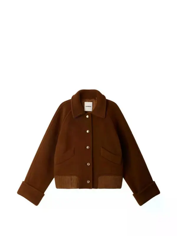 Sandro Button-up Wool-blend Jacket
