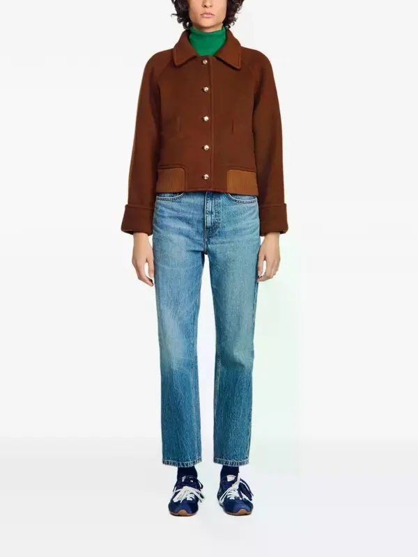 Sandro Button-up Wool-blend Jacket