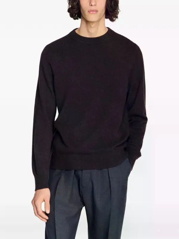 Sandro Round-collar Long-sleeve Sweater