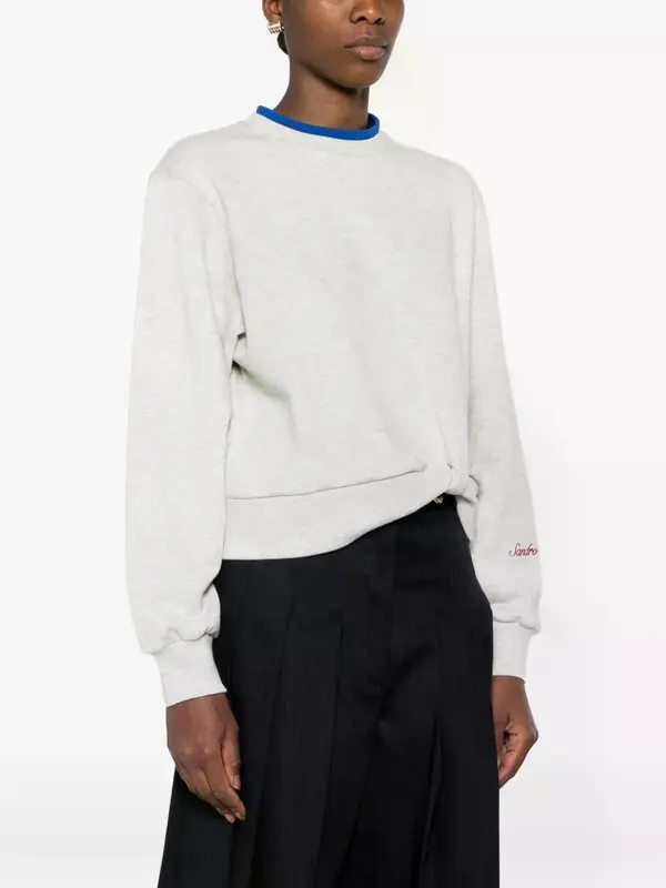 Sandro Mina Twist-detail Sweatshirt - Grey