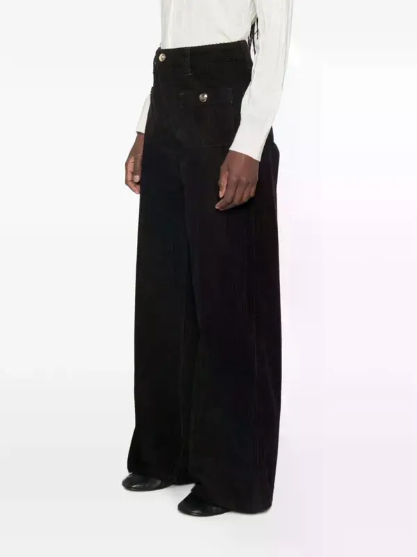Sandro Corduroy Wide-leg Trousers