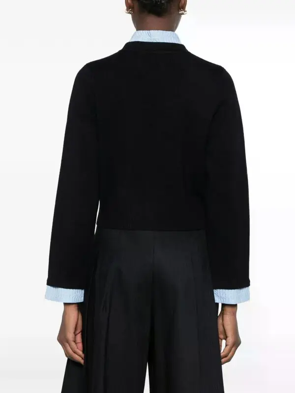 Sandro Anthony Contrast-collar Button-up Cardigan