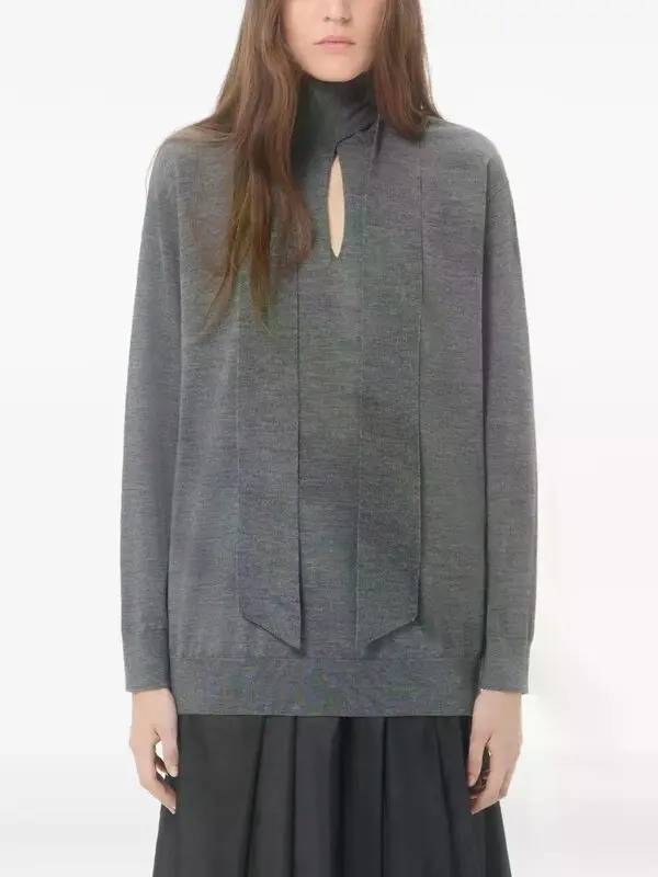 Valentino Garavani Scarf-detail Vlogo Sweater