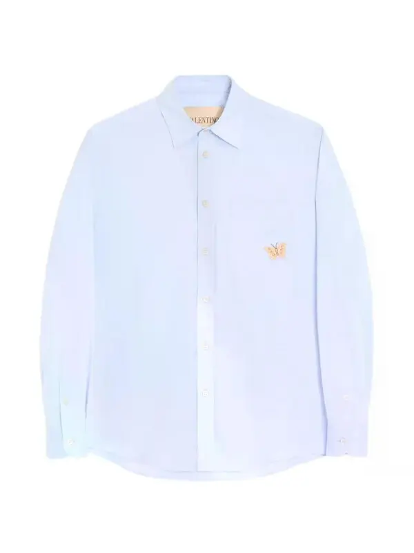 Valentino Garavani Butterfly-patch Oxford Shirt