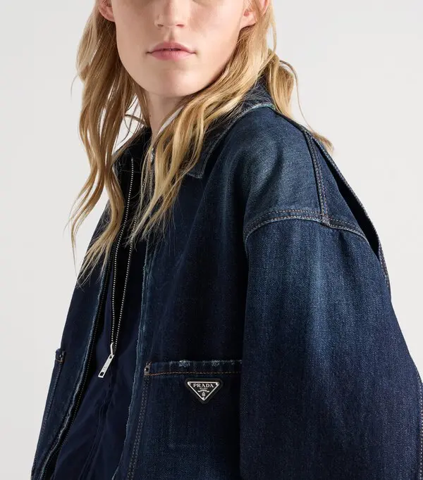 Prada Cropped Denim Jacket