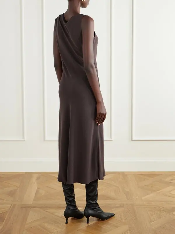 Theory Knotted Crepe Midi Dress