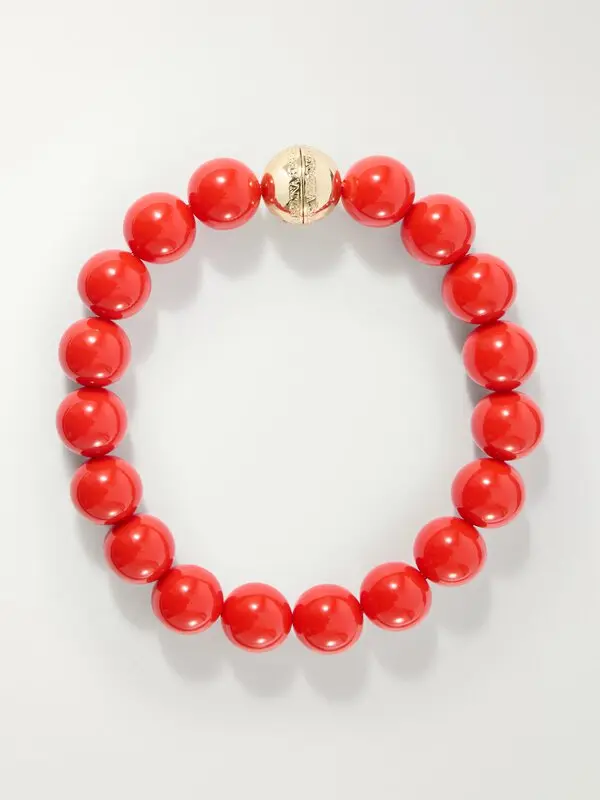 Carolina Herrera Ball Resin Necklace - Red