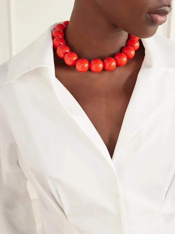 Carolina Herrera Ball Resin Necklace