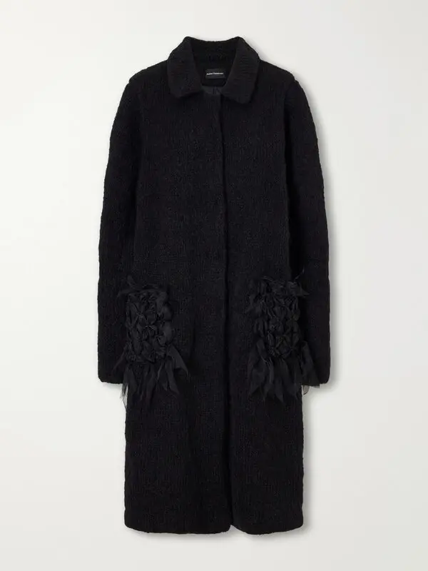PAULINE DUJANCOURT Annie Chiffon-trimmed Alpaca-blend Coat