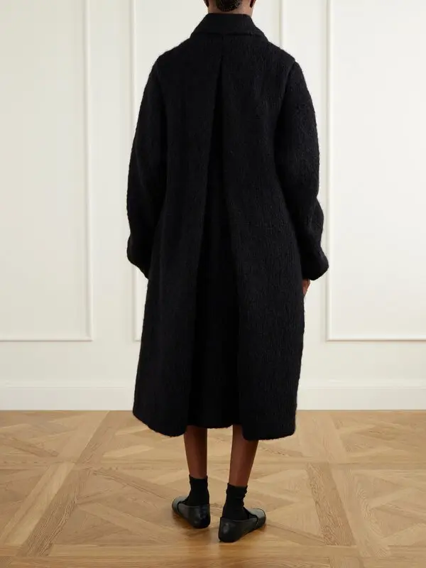 PAULINE DUJANCOURT Annie Chiffon-trimmed Alpaca-blend Coat