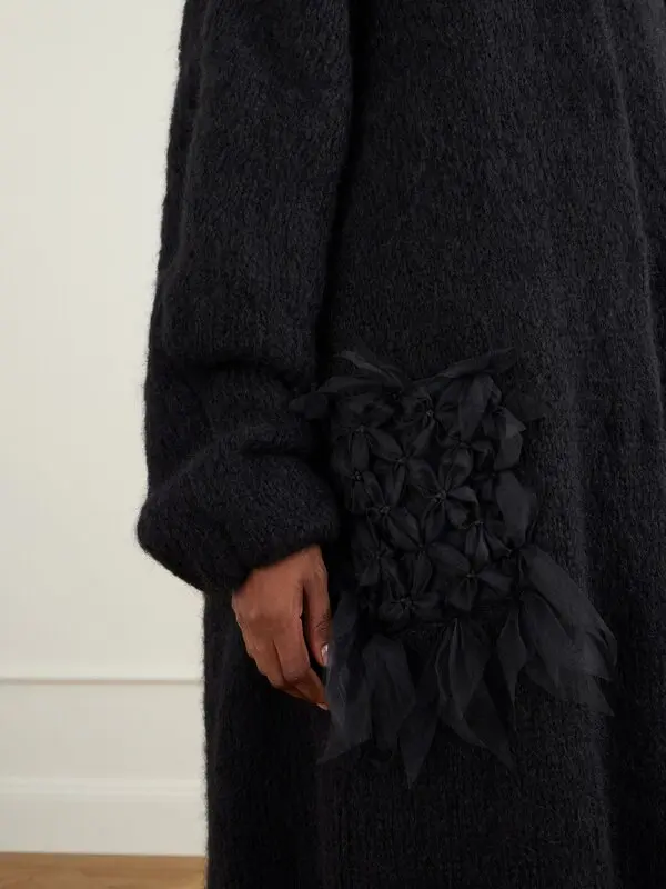 PAULINE DUJANCOURT Annie Chiffon-trimmed Alpaca-blend Coat