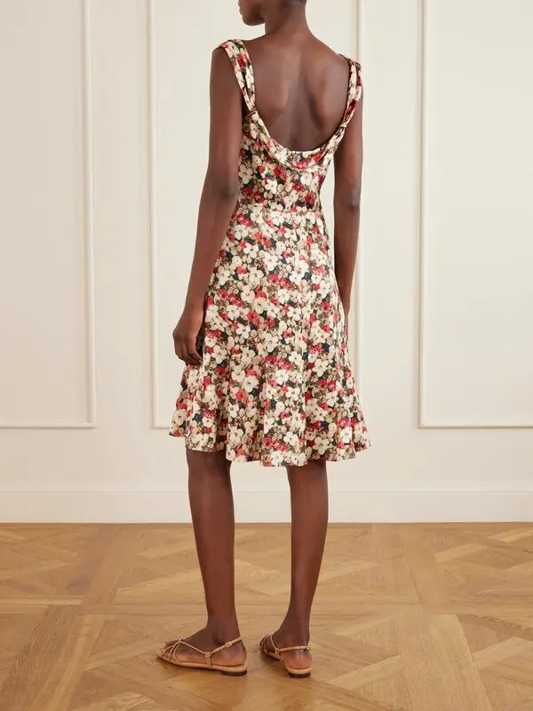 DÔEN Donielle Floral-print Silk Mini Dress