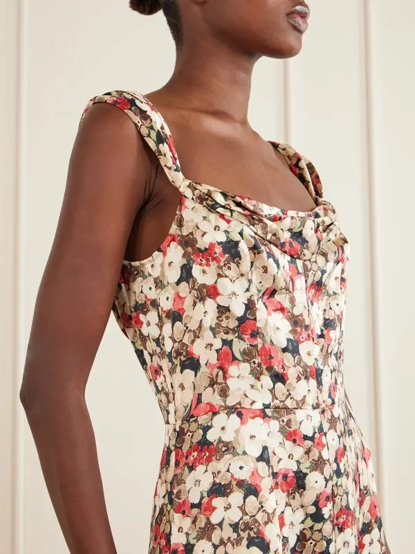 DÔEN Donielle Floral-print Silk Mini Dress