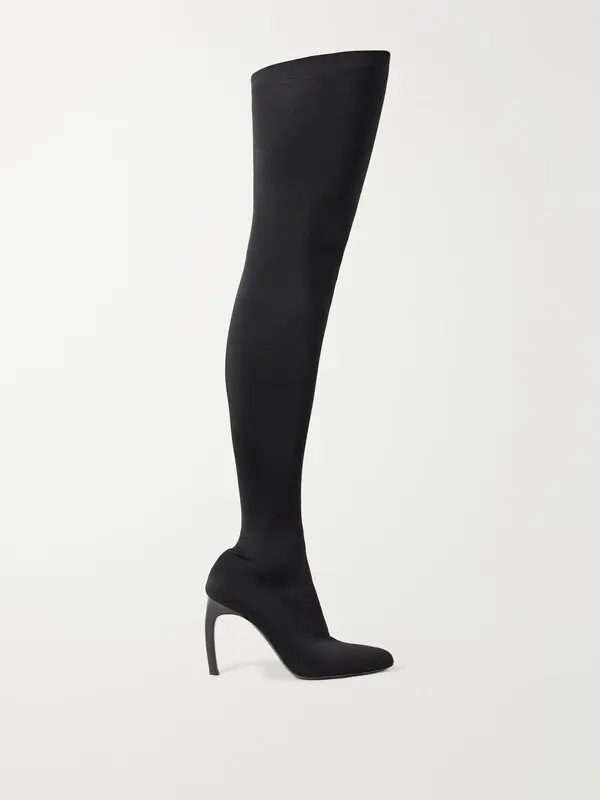 Victoria Beckham Harlow 100 Stretch-jersey Over-the-knee Boots - Black