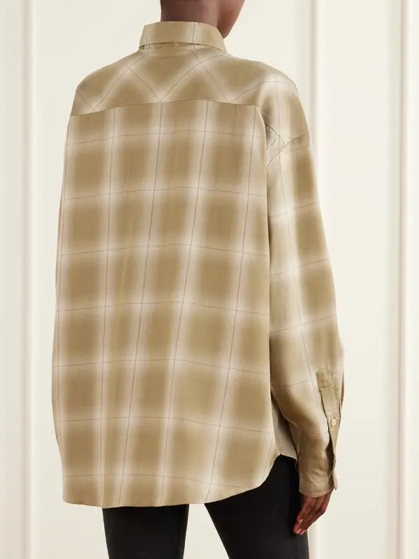 JAMIE HALLER The Big Checked Cotton-flannel Shirt