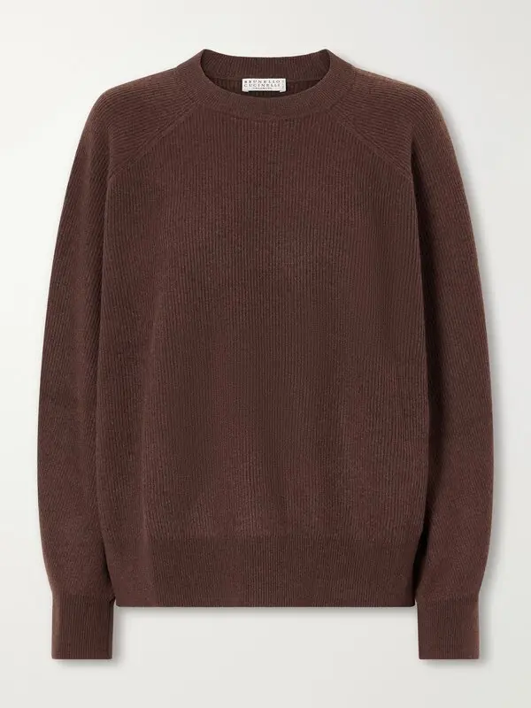 Brunello Cucinelli Ribbed Cashmere Sweater