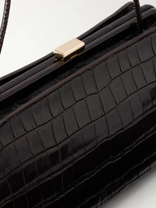LOEFFLER RANDALL Zella Croc-effect Leather Clutch