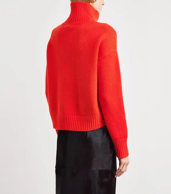 YVES SALOMON Wool-cashmere Funnel-neck Sweater