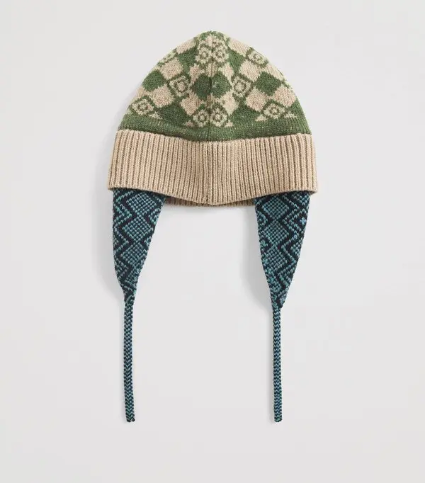 Dries Van Noten Wool Jacquard Hat - Gold
