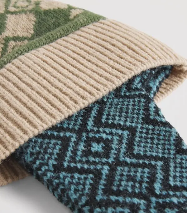 Dries Van Noten Wool Jacquard Hat - Gold