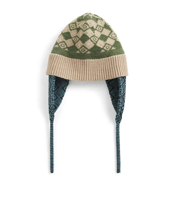Dries Van Noten Wool Jacquard Hat - Gold