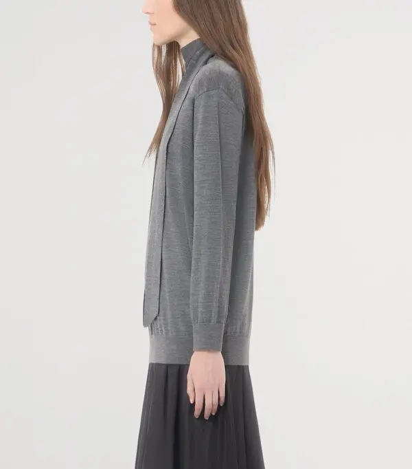 Valentino Garavani Wool Tie-neck Sweater