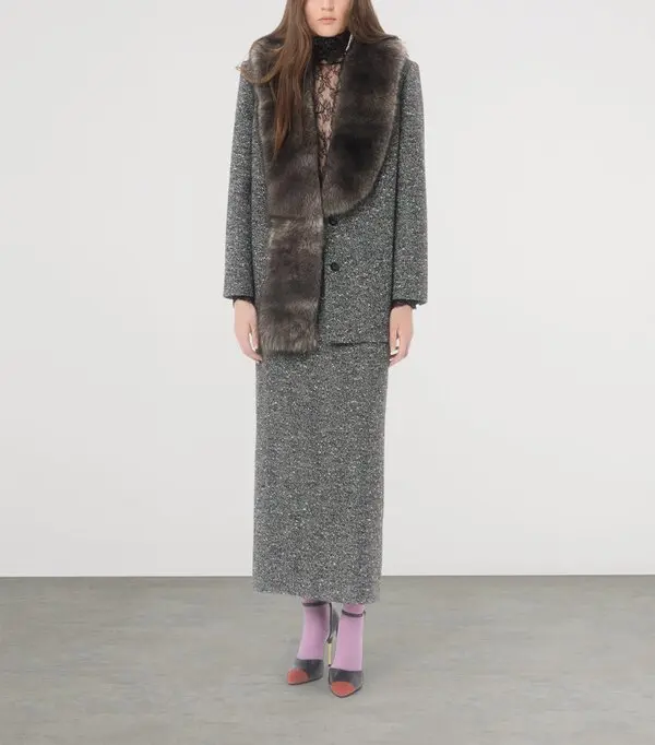 Valentino Garavani Wool-blend Midi Skirt
