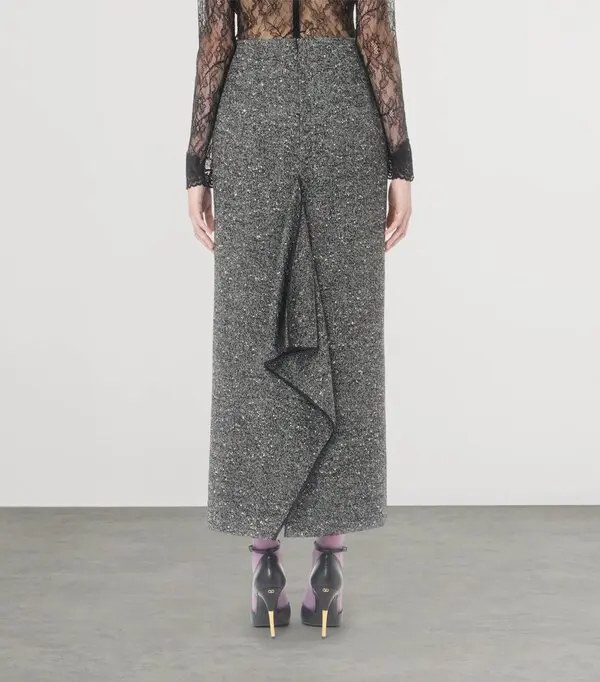 Valentino Garavani Wool-blend Midi Skirt