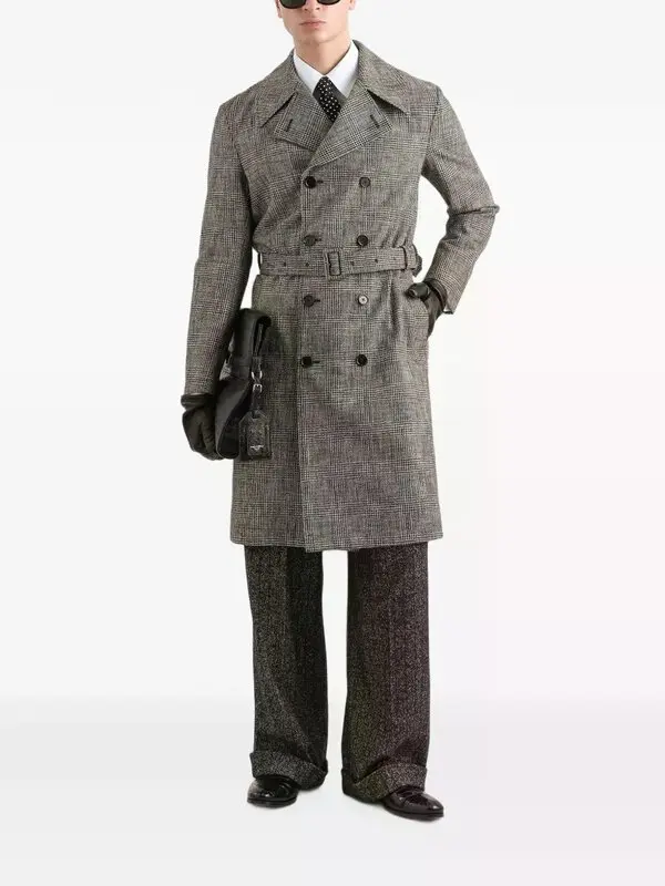 Dolce & Gabbana Double-breasted Glen-plaid Cotton Coat