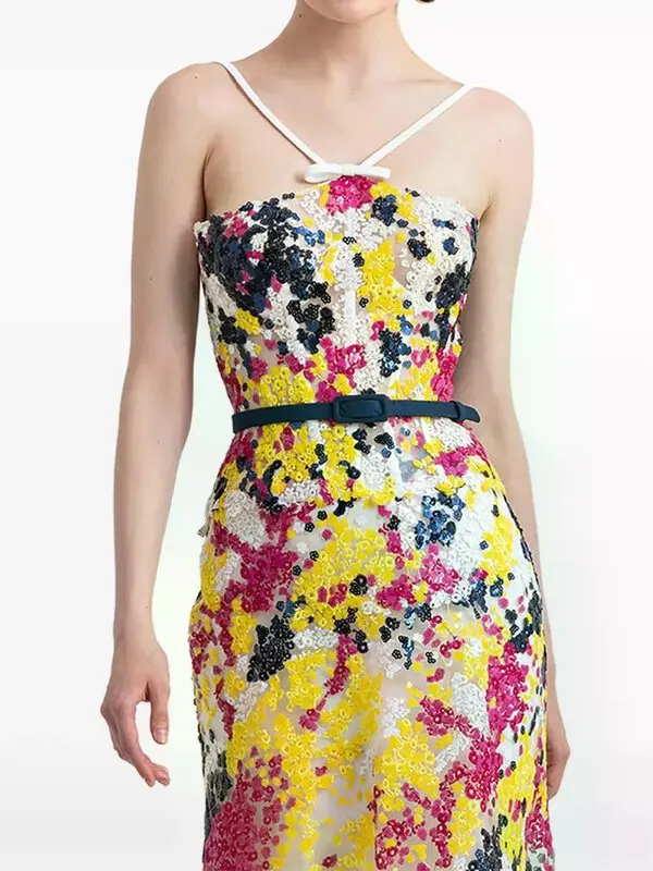 GEMY MAALOUF Sequin-embellished Corset Top