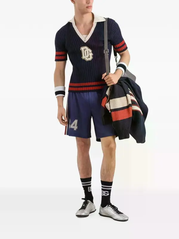 Dolce & Gabbana Striped Jersey Bermuda Shorts