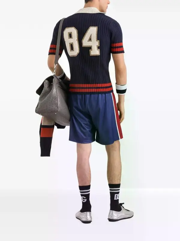 Dolce & Gabbana Striped Jersey Bermuda Shorts