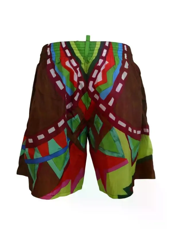 Dsquared2 Geometric-print Drawstring Swim Shorts