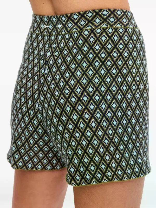The Upside Viva Jaya Geometric-knit Shorts