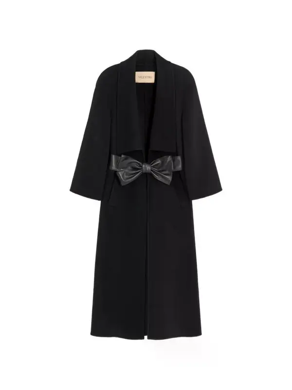 Valentino Garavani Bow-belted Coat - Black