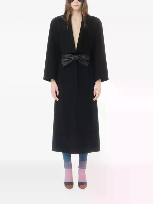 Valentino Garavani Bow-belted Coat - Black