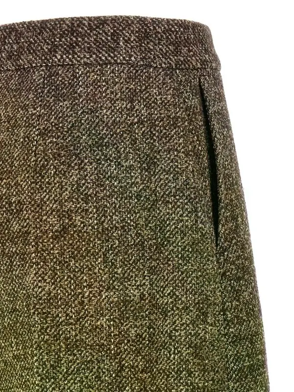 Agnona Amanda Melange-texture Bermuda Shorts - Brown
