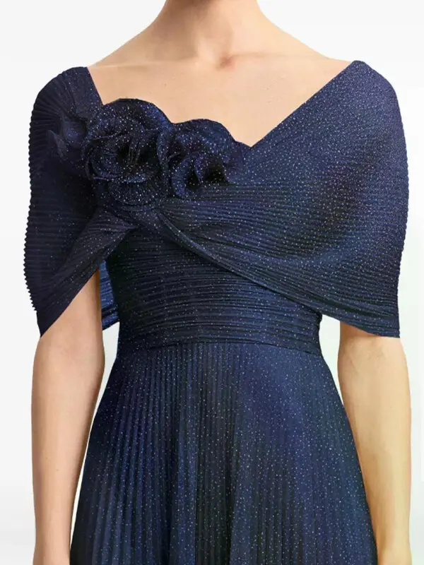 GEMY MAALOUF Asymmetrical Pleated Gown