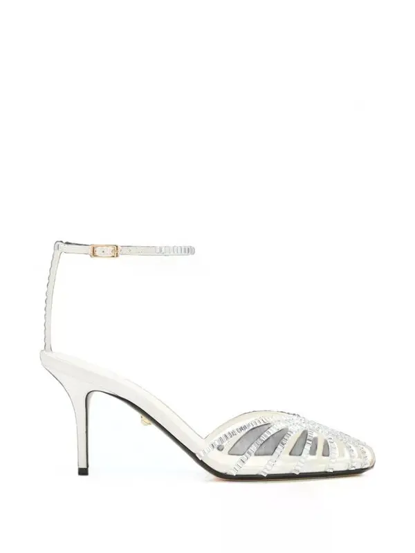 ALEVI MILANO Penelope Xtal 95 Crystal-embellished Sandals - White