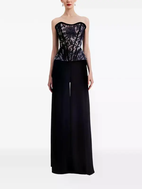 GEMY MAALOUF Floral-lace Strapless Corset