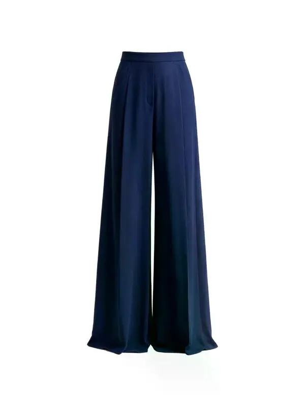 GEMY MAALOUF Pleated Wide-leg Trousers - Blue