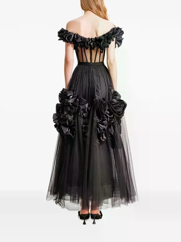 GEMY MAALOUF Floral-appliqué Corset Top