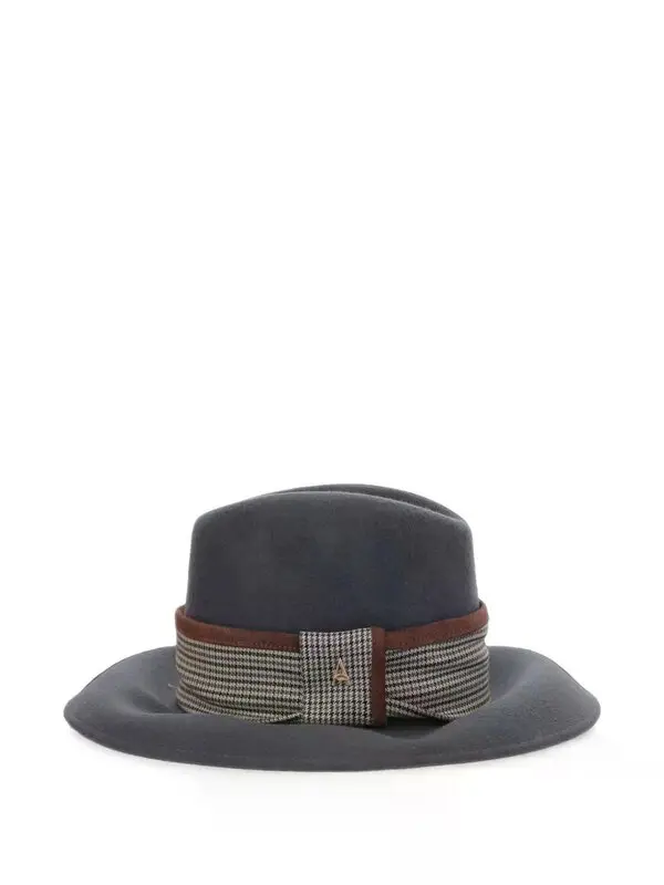 ALEXIA ALVAREZ DE TOLEDO Riviera Checked-trim Fedora Hat