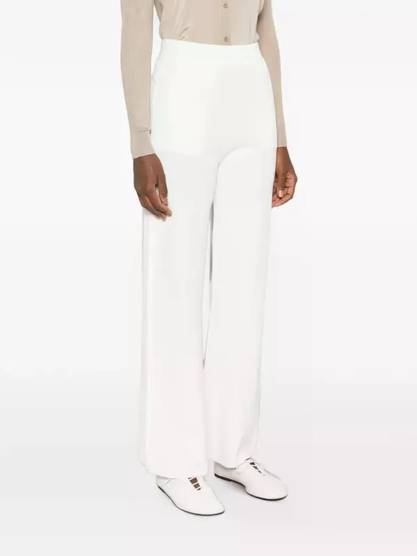 Max Mara Wide-leg Track Pants - White